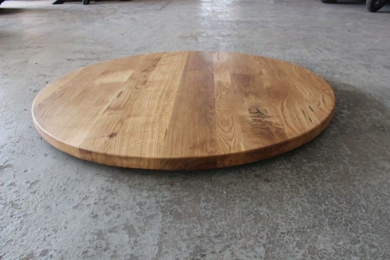 Tischplatte Rund Eiche massiv geölt 100 cm